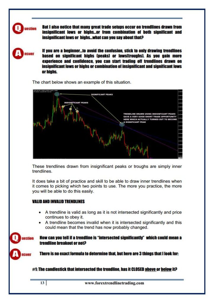 Trendline Trading Strategy Secret Revealed